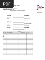 Maintenance Job Card Template | PDF