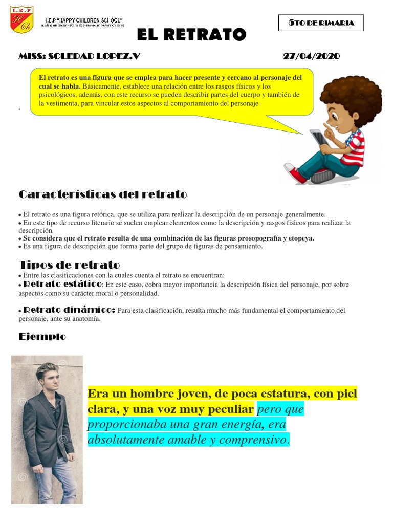 Características y Ejemplos de Retrato | PDF