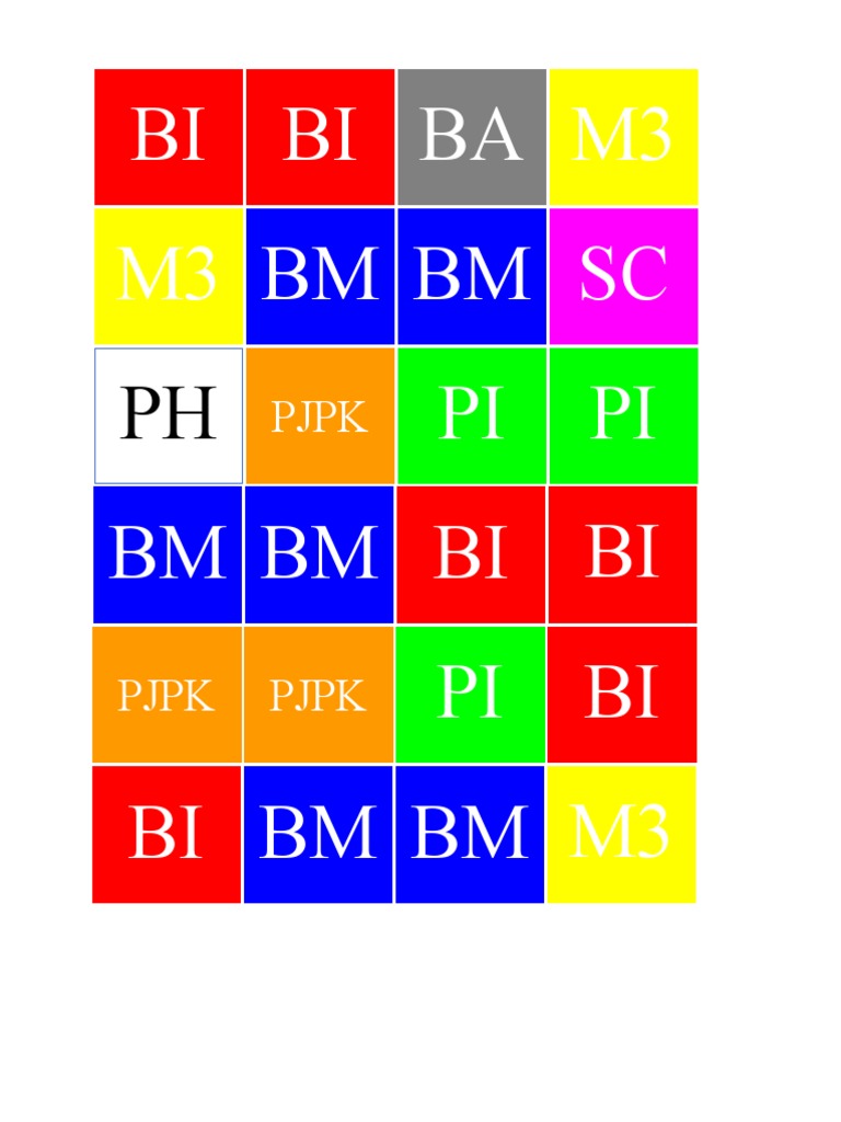 Template Jadual Waktu | PDF