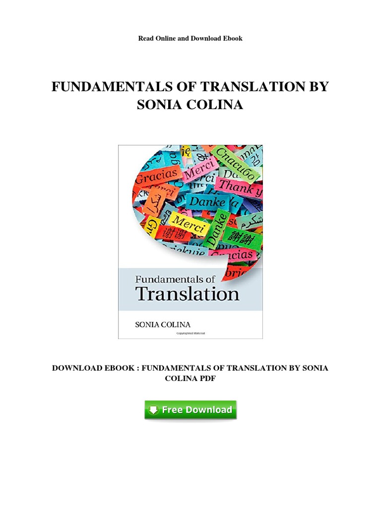 Fundamentals of Translation by Sonia Colina: Read Online and Download ...