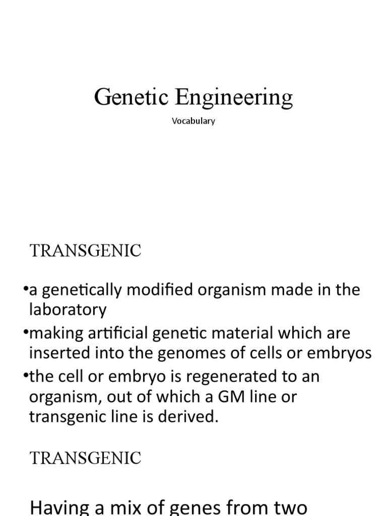 Genetic Engineering and Cloning Insights | PDF | Genetic Engineering ...