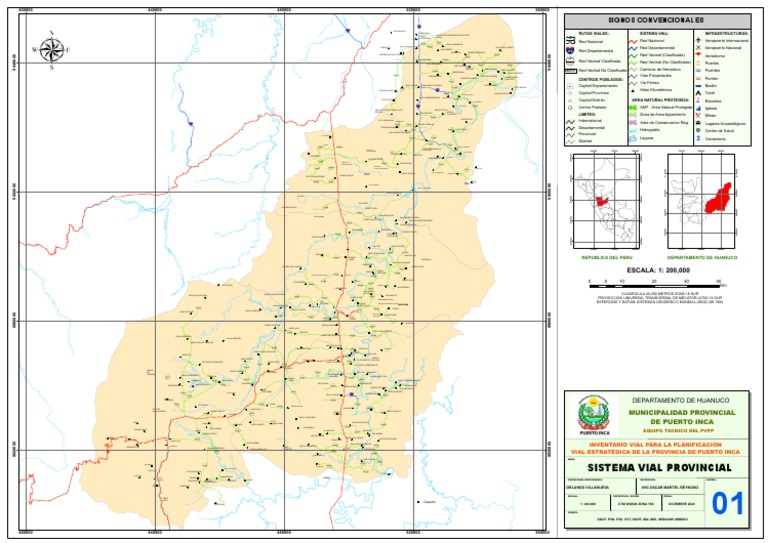Mapa del Sistema Vial de Puerto Inca | PDF | Infraestructura de ...