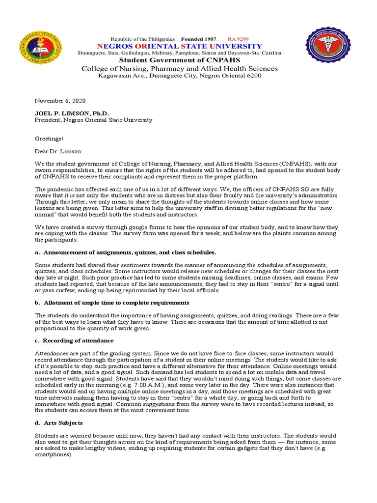 CNPAHS - Letter of Complaint | PDF | Educational Technology | Behavior Modification