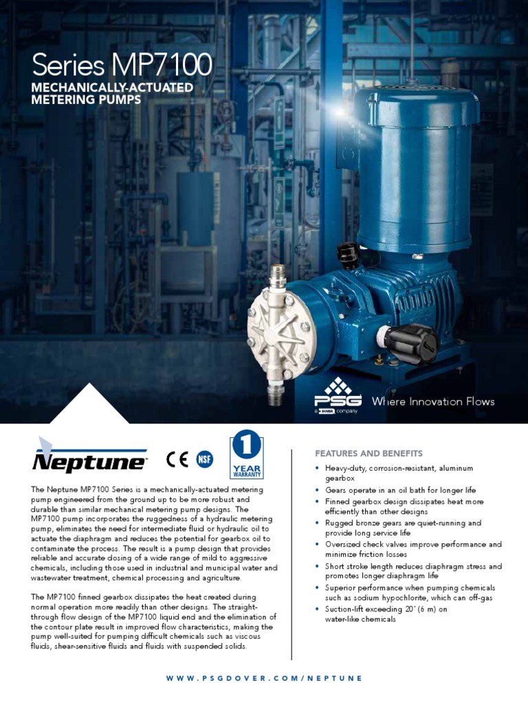 Neptune 7100 Series Brochure PDF | PDF | Pump | Valve