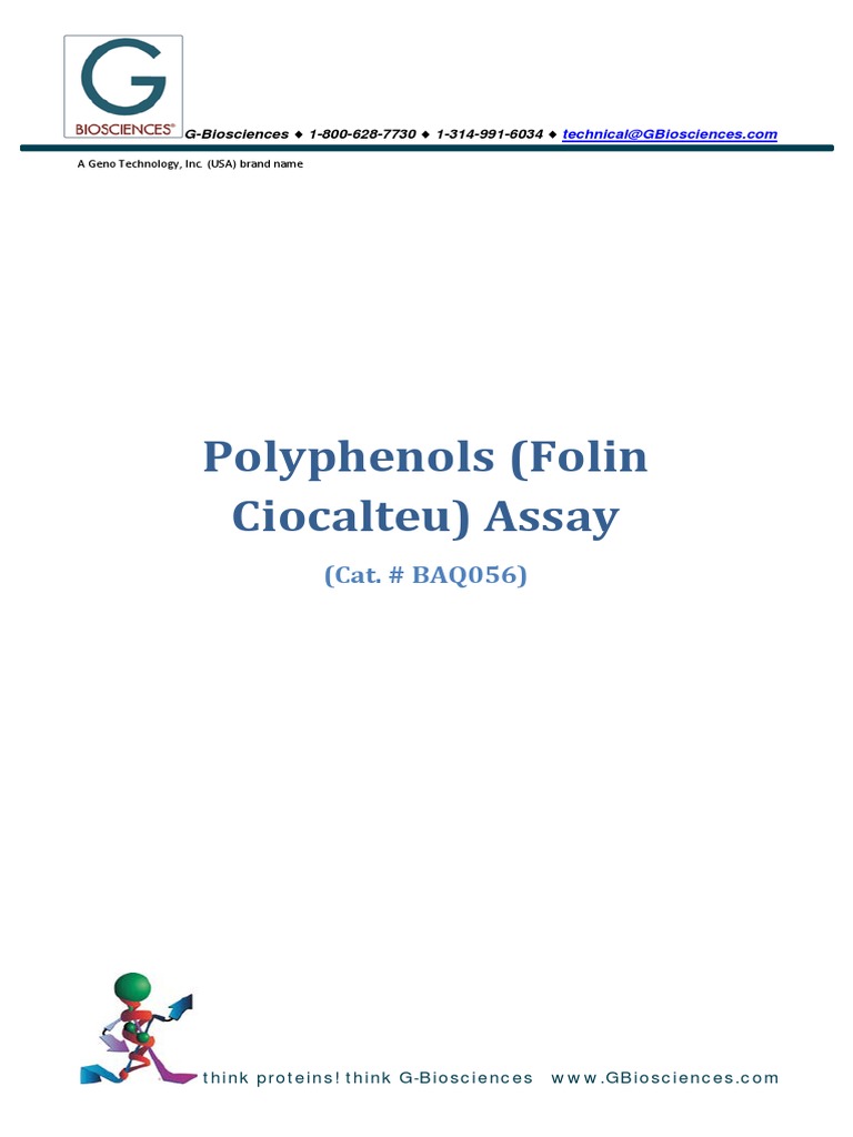 Polyphenols (Folin Ciocalteu) Assay: (Cat. # BAQ056) | PDF | Polyphenol ...