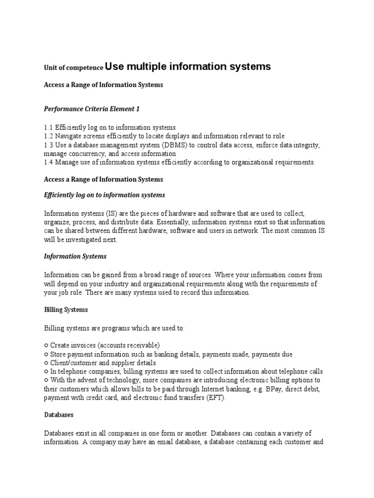 Components of Information Systems | PDF | Databases | Computer Network