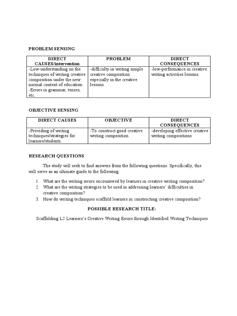 Overcoming Barriers to Creative Writing: Identifying Errors, Strategies ...