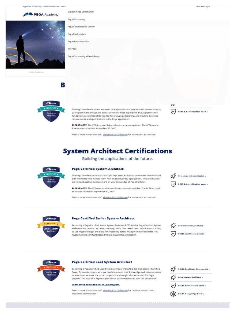Pega Certifications - Pega Academy | PDF | Architect | Test (Assessment)