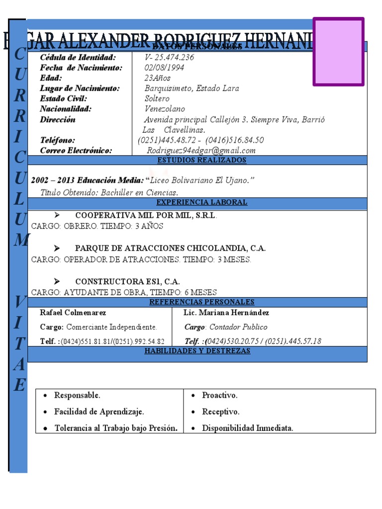 CURRICULUM Edgar Rodriguez | PDF