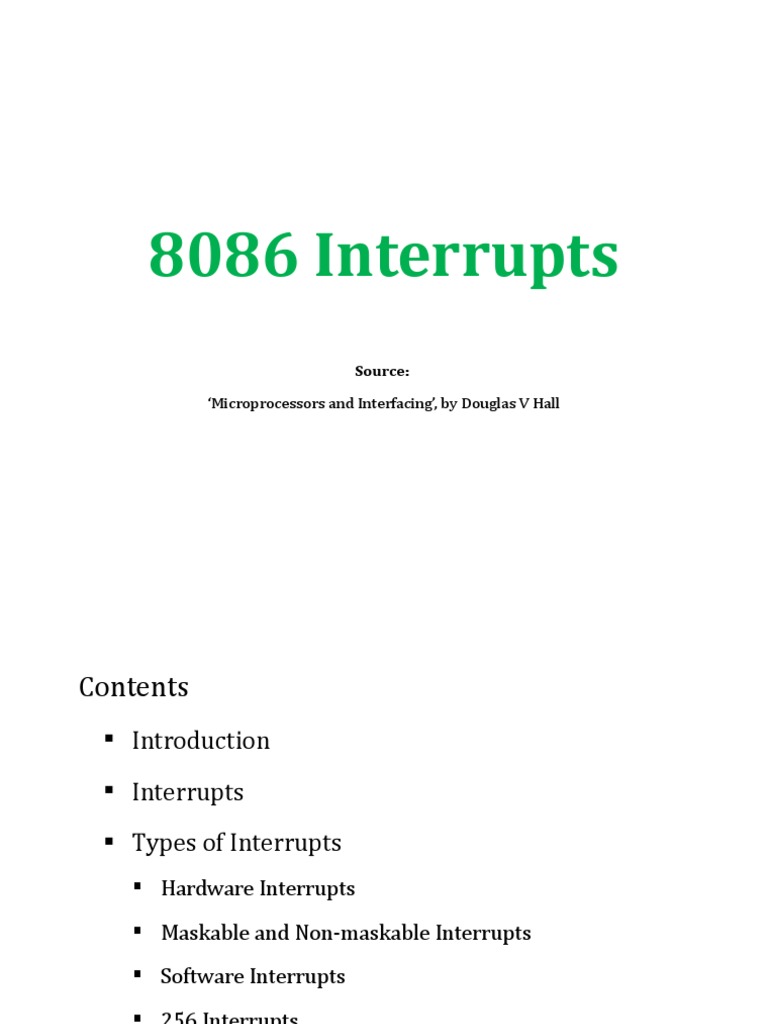 8086 Microprocessor - Interrupts | PDF | Operating System Technology ... 8086 Microprocessor - Interrupts | PDF | Operating System Technology ...