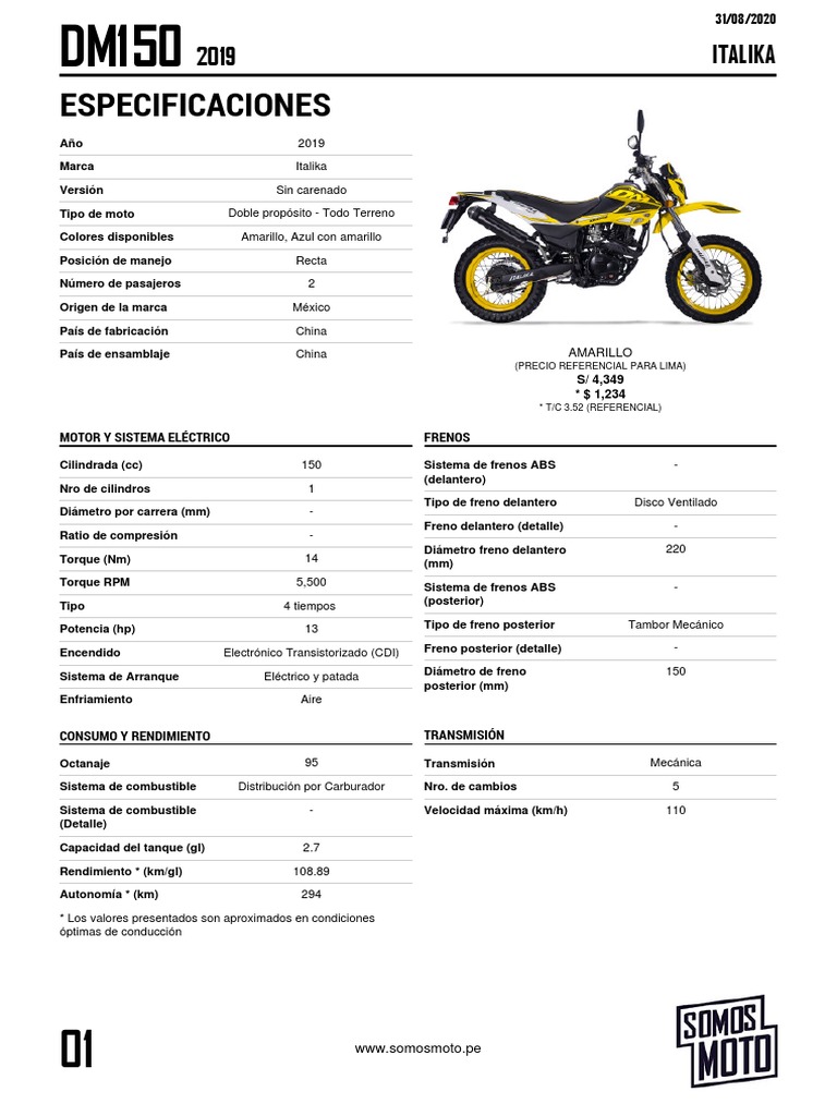 dm150 2019 - Italika - Amarillo 31 08 2020 PDF | Descargar gratis PDF ...