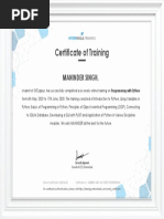 Programming With Python Training - Certificate of Completion | PDF