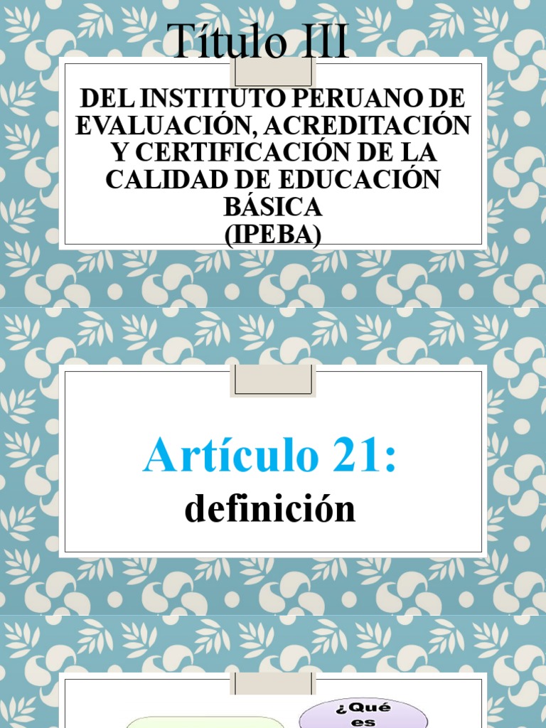 Organización del IPEBA en Educación Básica | PDF | Negocios