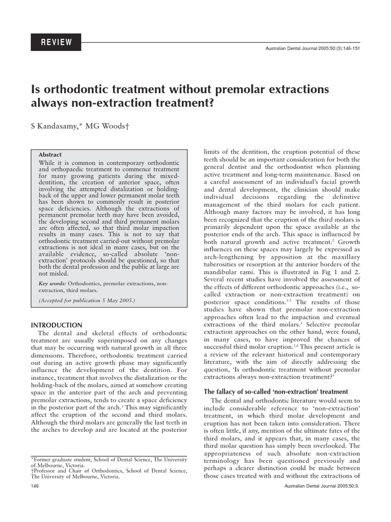 Is Orthodontic Treatment Without Premolar Extractions Always Non ...