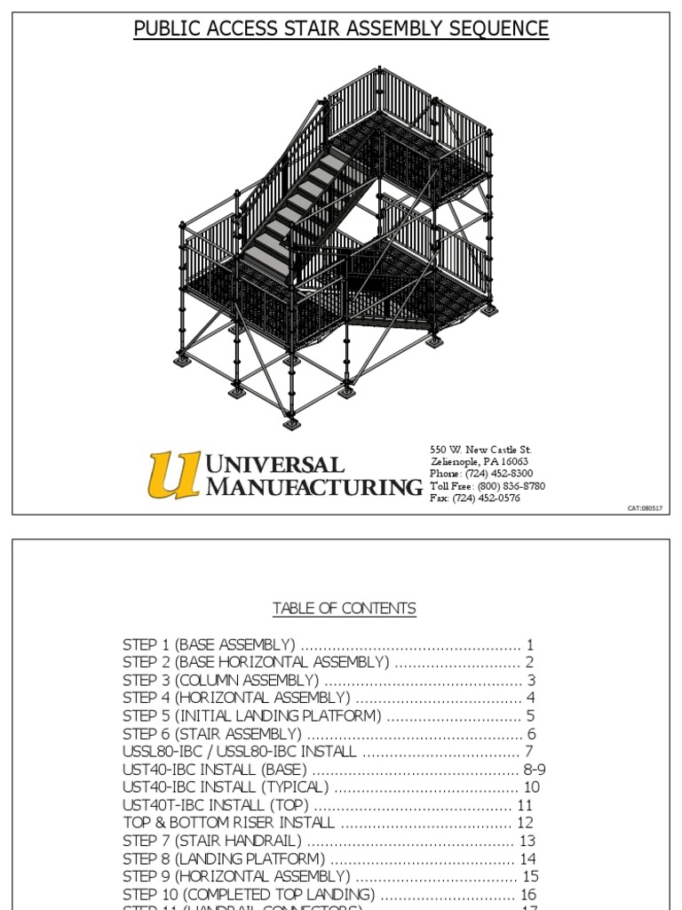 Public Access Stair Assembly Sequence Manual | PDF