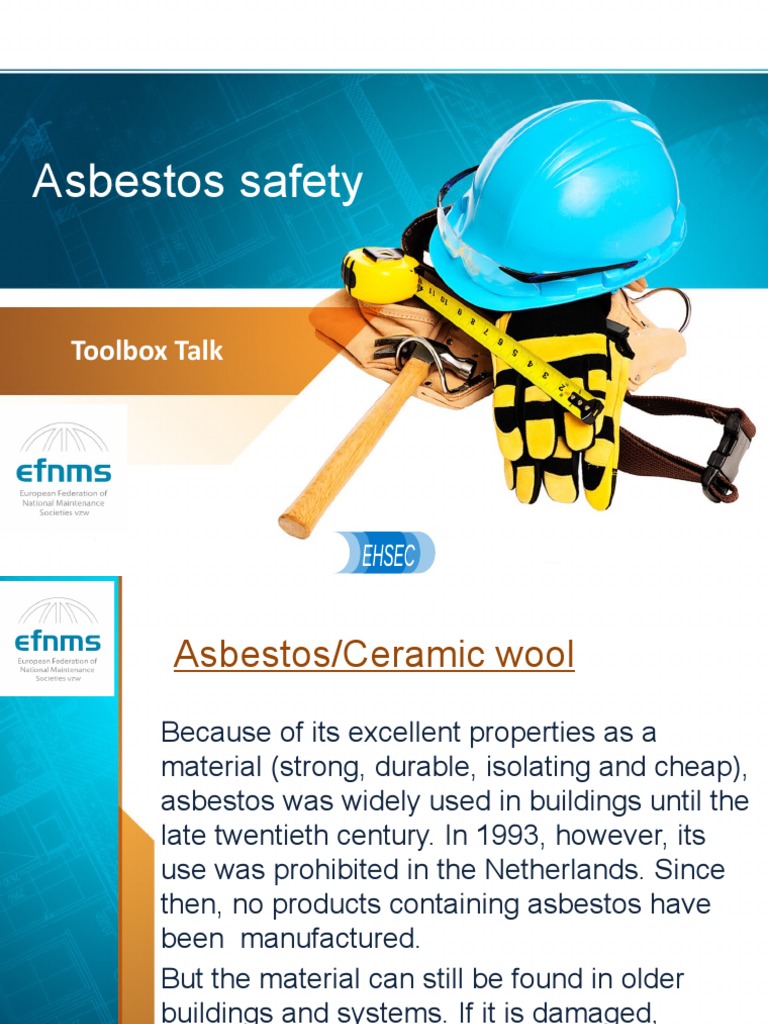EHSEC Toolbox Talk Asbestos Safety | Download Free PDF | Asbestos ...