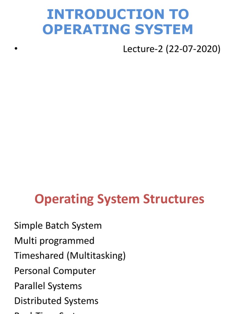 Structures OS | PDF | Operating System | Scheduling (Computing)