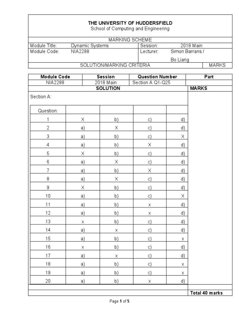 Module NIA2288 Main Paper Mark Scheme 2018 PDF Spacetime Teaching