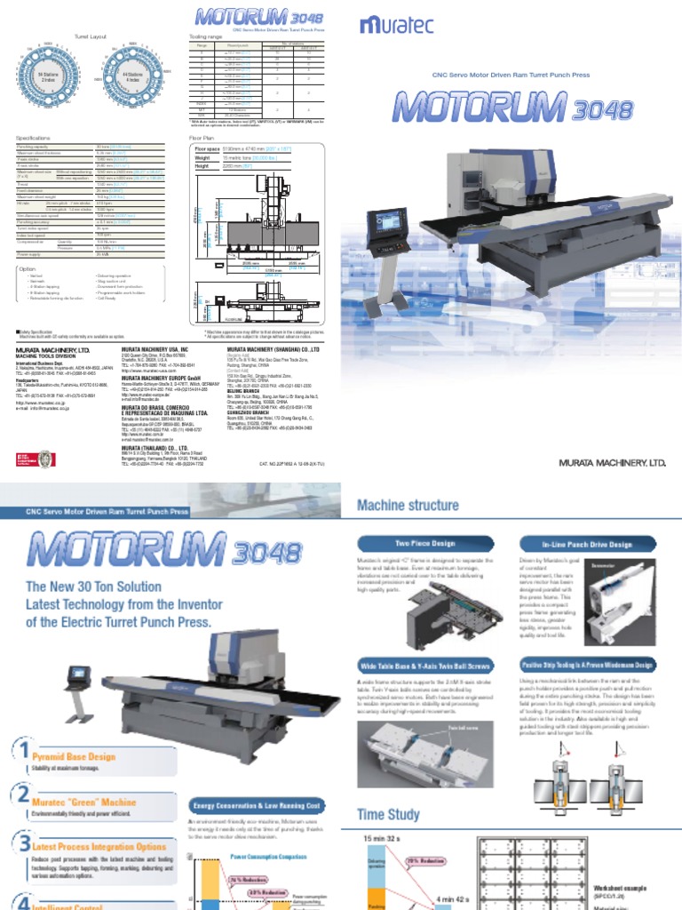 CNC Turret Punch Press Specifications | PDF | Sheet Metal | Machine Tool