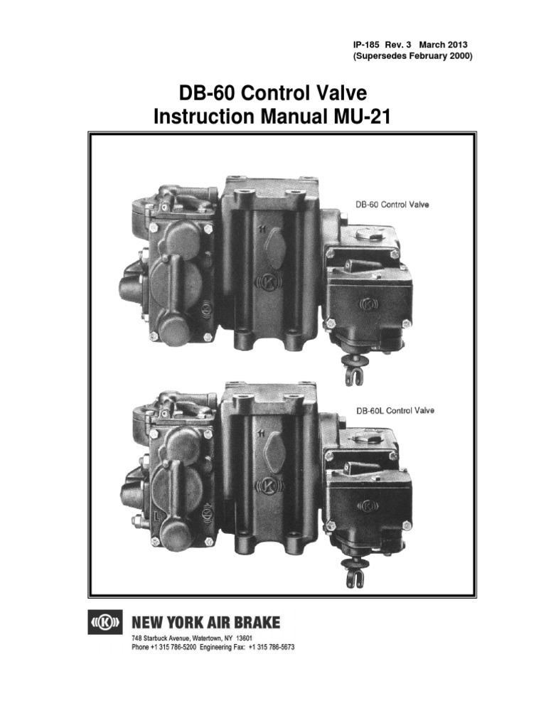 DB 60 Control Valve PDF | PDF | Piston | Brake