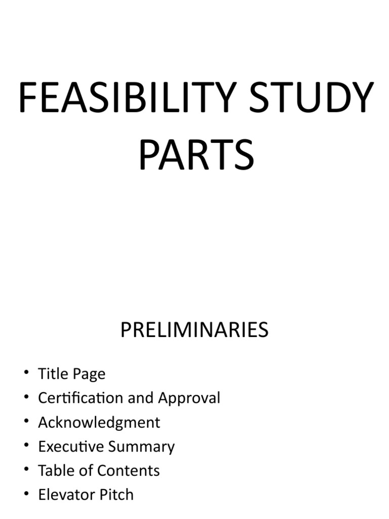 Feasibility Study Parts Detailed | Download Free PDF | Experiment | Reason