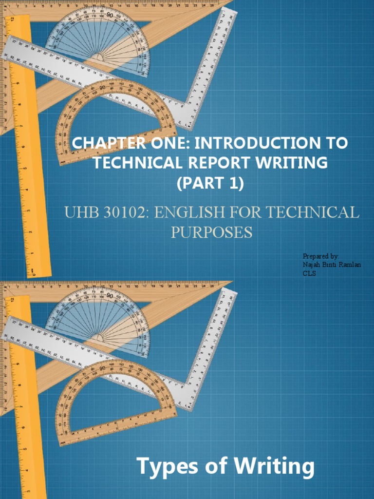 Chapter One: Introduction To Technical Report Writing (PART 1) | PDF ...