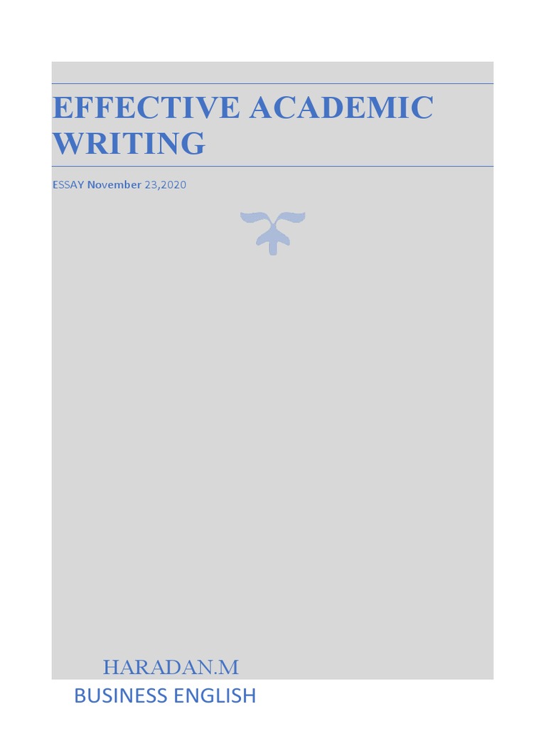 Effective Academic Writing | PDF | Persuasion | Essays