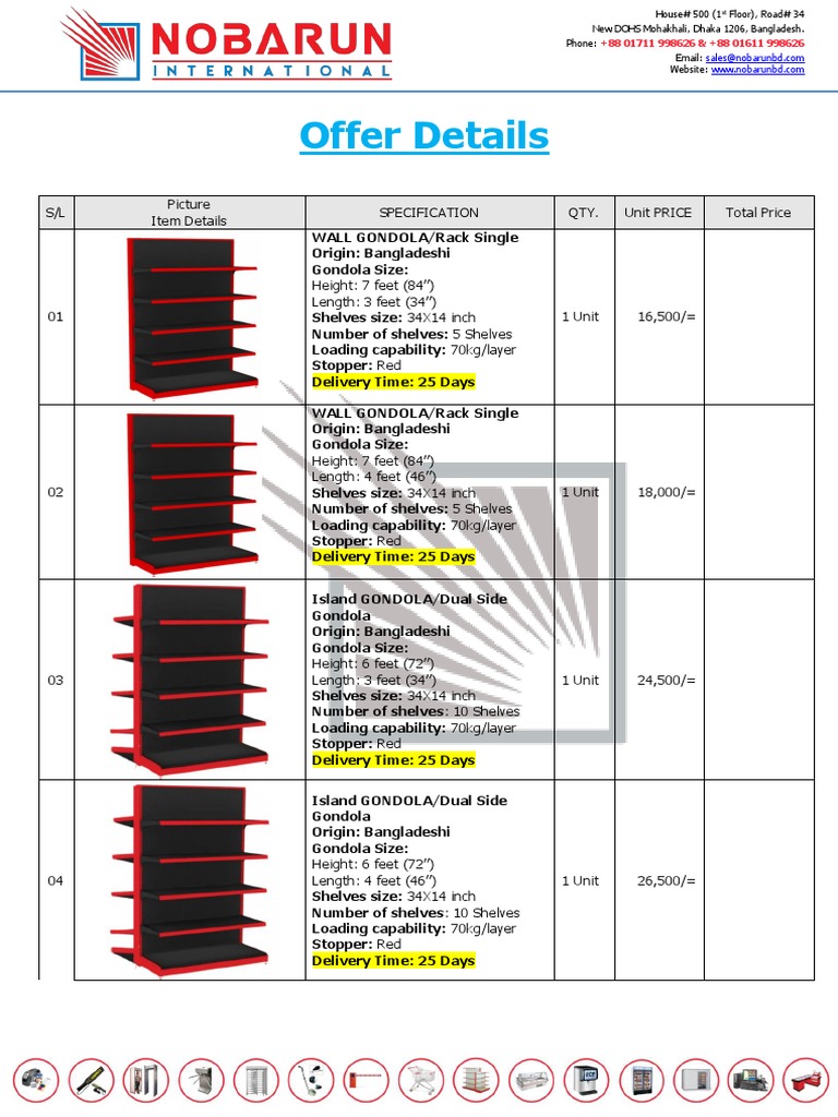 Supermarket Equipment Quotation | PDF | Refrigerator | Payments
