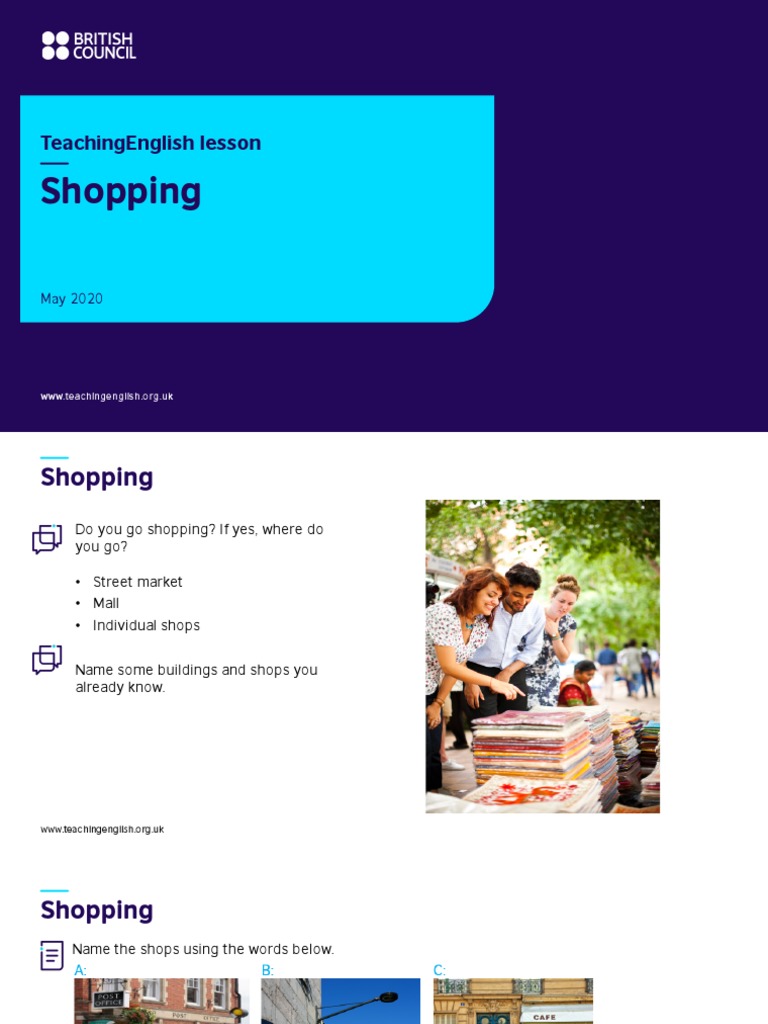 Shopping Online Classroom Material | PDF | Business