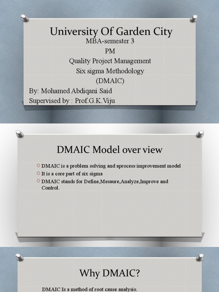 Presentation DMAIC | PDF