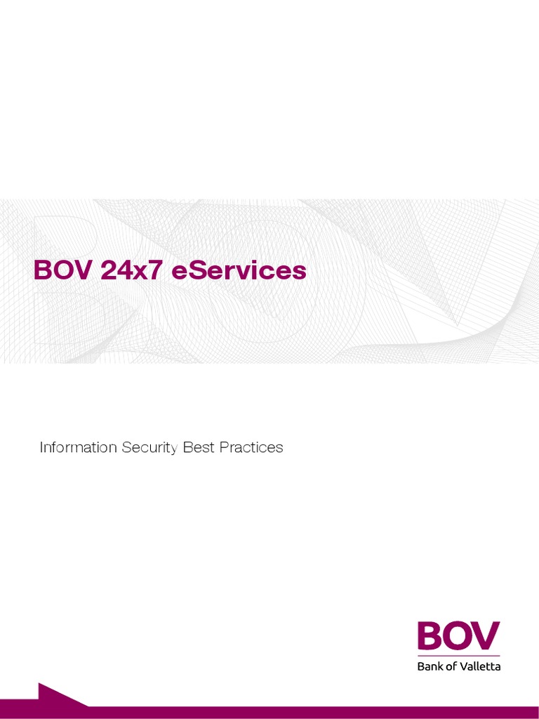 Bov 24X7 Eservices: Information Security Best Practices | PDF ...