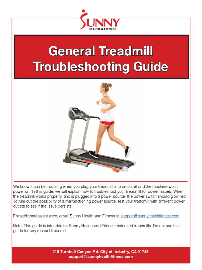 SHF General Treadmill Troubleshooting Guide PDF | PDF | Treadmill ...