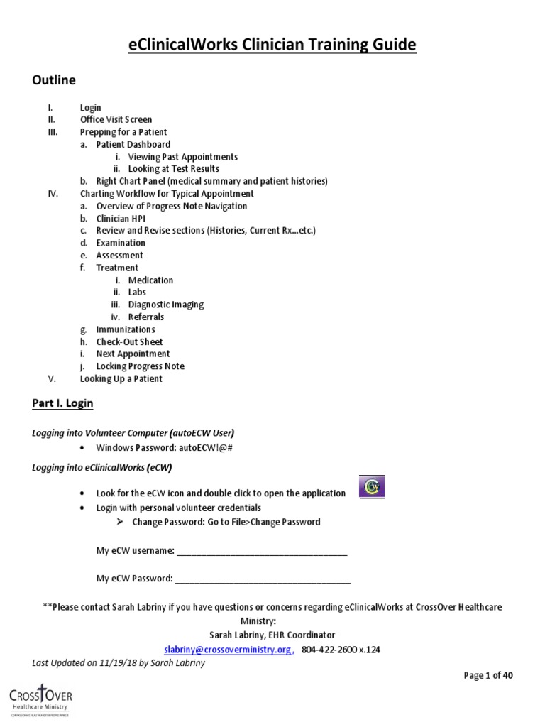 FINAL eClinicalWorks Clinician Training Guide - SL FINAL 2 | PDF ...