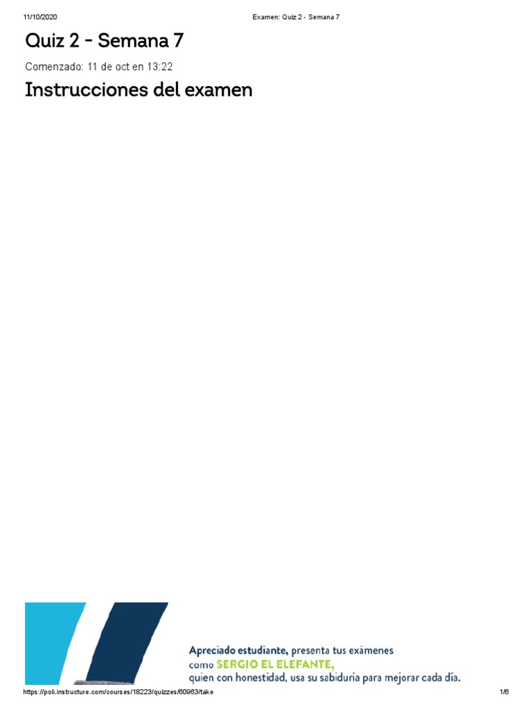 Examen - Quiz 2 - Semana 7 | PDF | Science | Business