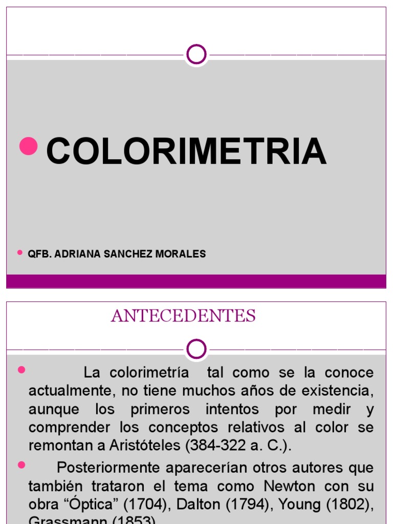 Presentacion de Colorimetria | PDF