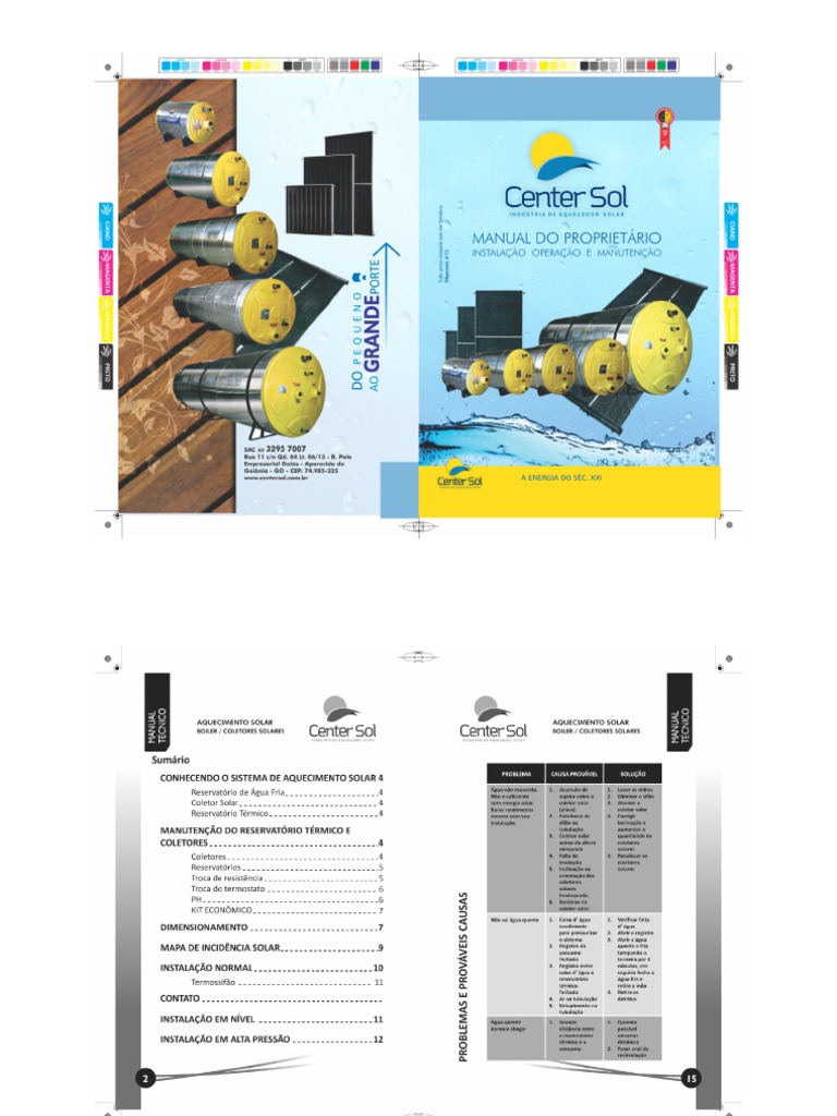 Center Sol Manual Do Proprietário 2018 | PDF