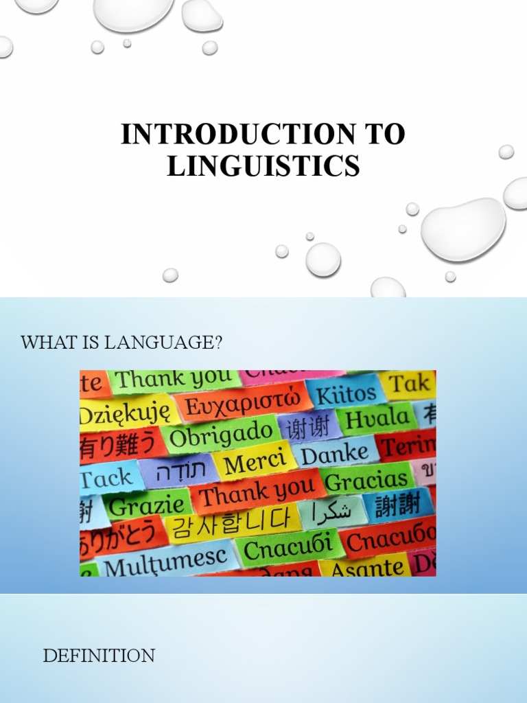 Introduction to Linguistics Overview | PDF | Social Science | Language ...