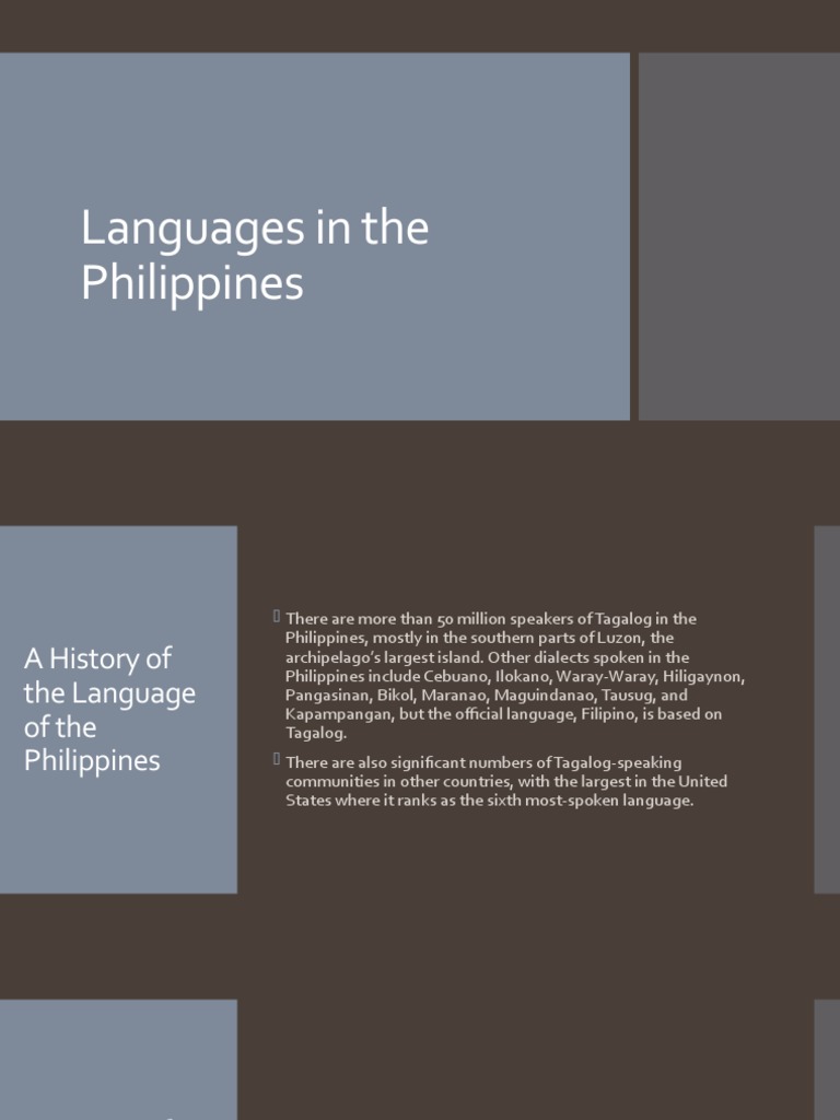 Languages in The Philippines | PDF | Tagalog Language | Dialect