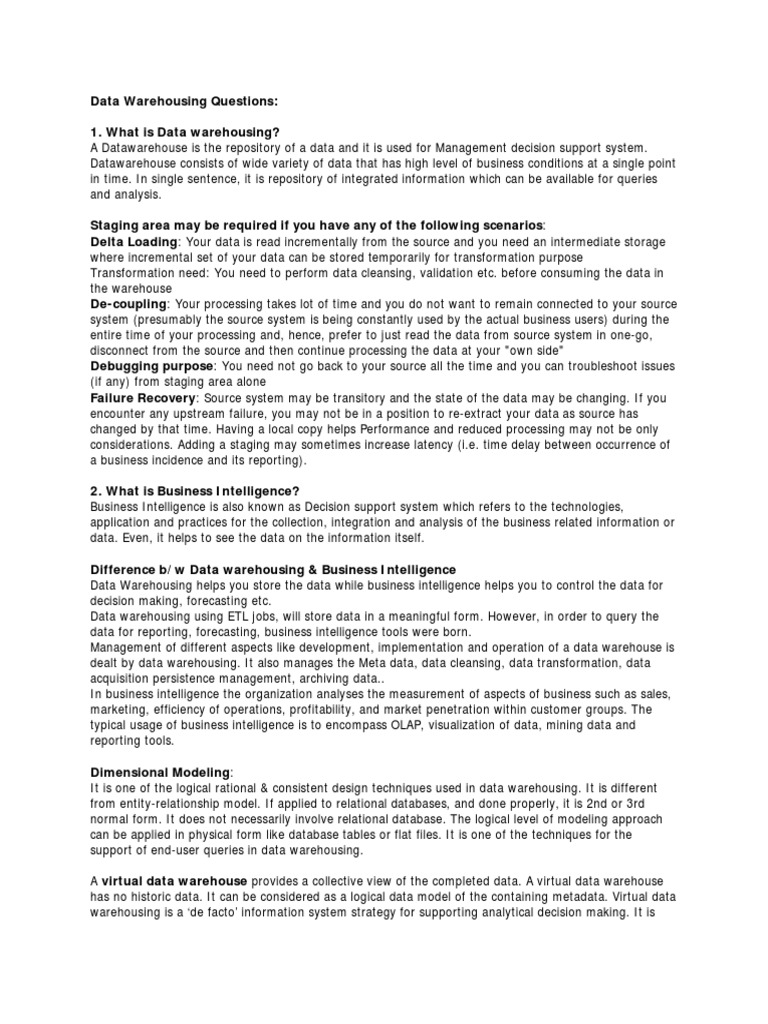 Interview Abinitio Pdf Data Warehouse Database Index 