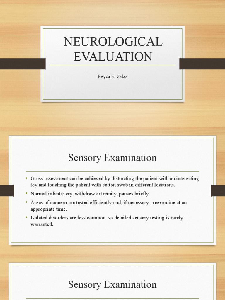 Neurological Eval Sensory | PDF | Nervous System | Neurological Disorders
