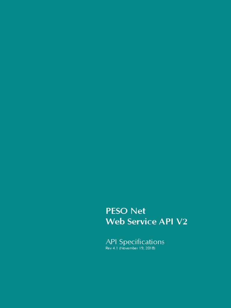 Peso Net Web Service API V2 | PDF | Application Programming Interface ...