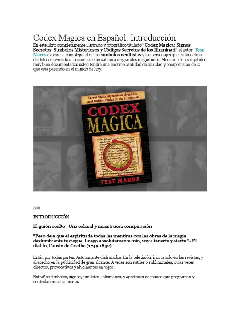 Codex Magica en Español Introducción | PDF | Masonería | Conspiración