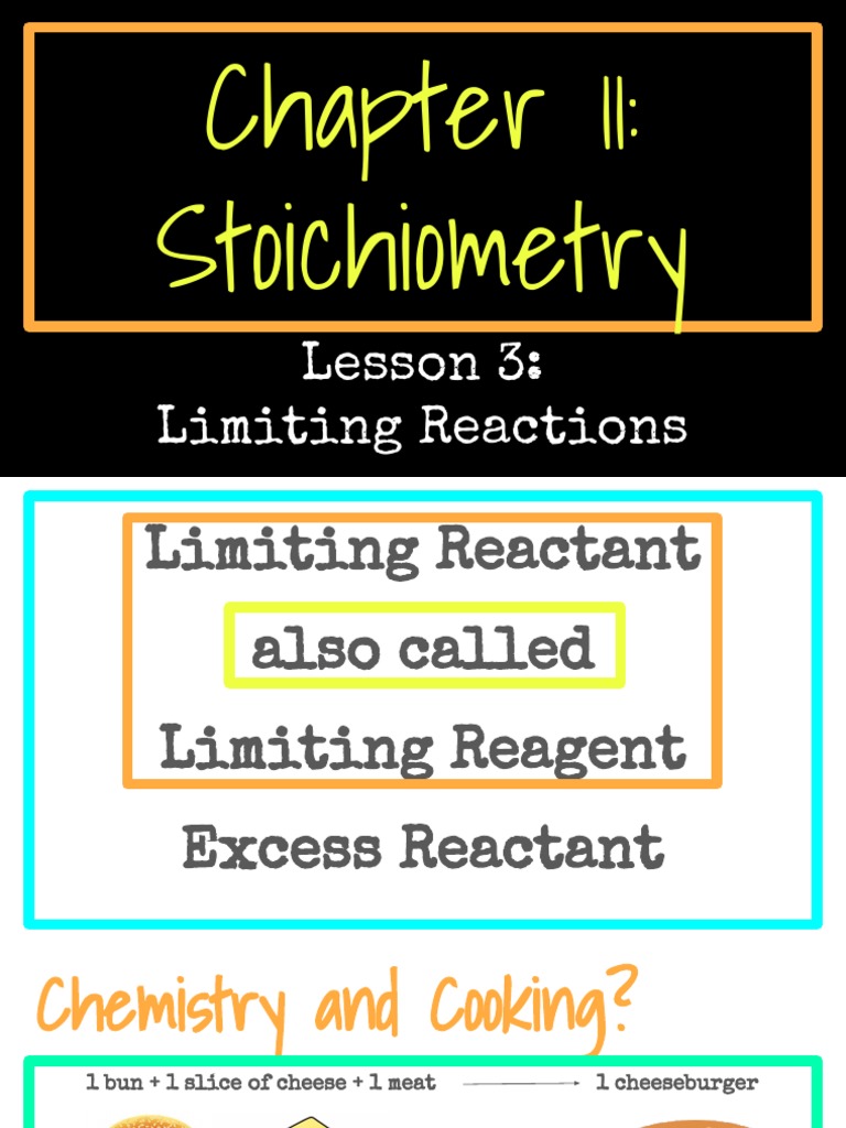 Lesson 3 - Limiting Reactions | PDF | Stoichiometry | Chemical Reaction ...