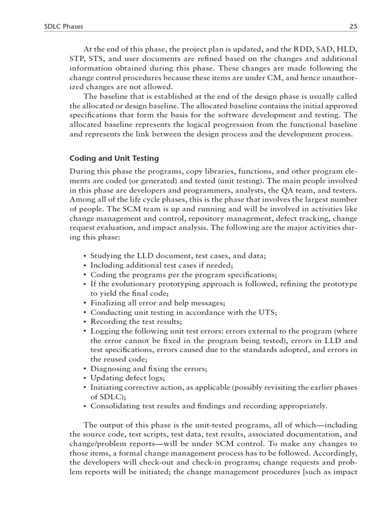 Coding and Unit Testing: SDLC Phases 25 | PDF | Software Release Life ...