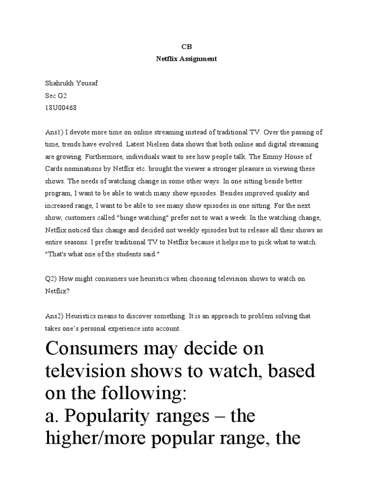 CB Netflix Assignment | PDF | Netflix | Genre