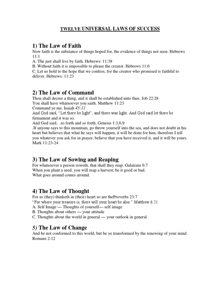 12 Universal Laws | PDF | Creator Deity | Forgiveness