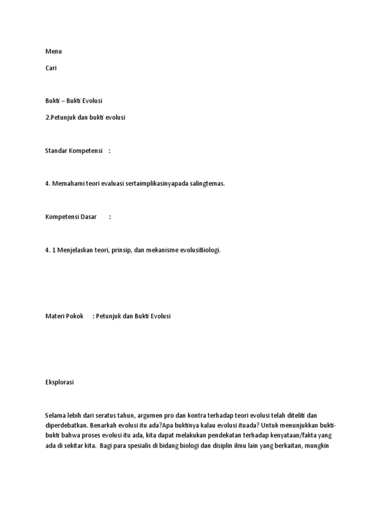 Evolusi 1 | PDF