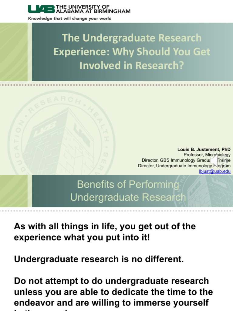 Benefits of Undergraduate Research Involvement | PDF | Mentorship | Science