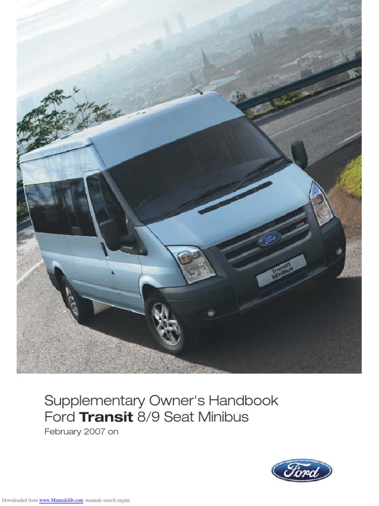 Supplementary Owner's Handbook Ford Transit 8/9 Seat Minibus | PDF ...