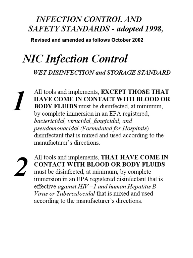 NIC Health & Safety Standards | PDF | Disinfectant | Hand Washing